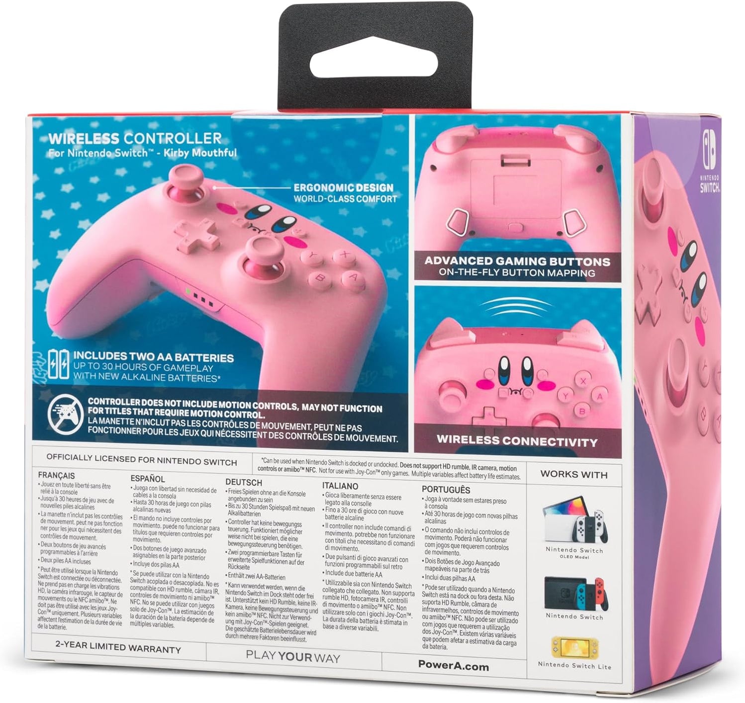 Power A Enhanced Wireless Controller Switch Kirby — VIDEOGAMESPLUS.CA