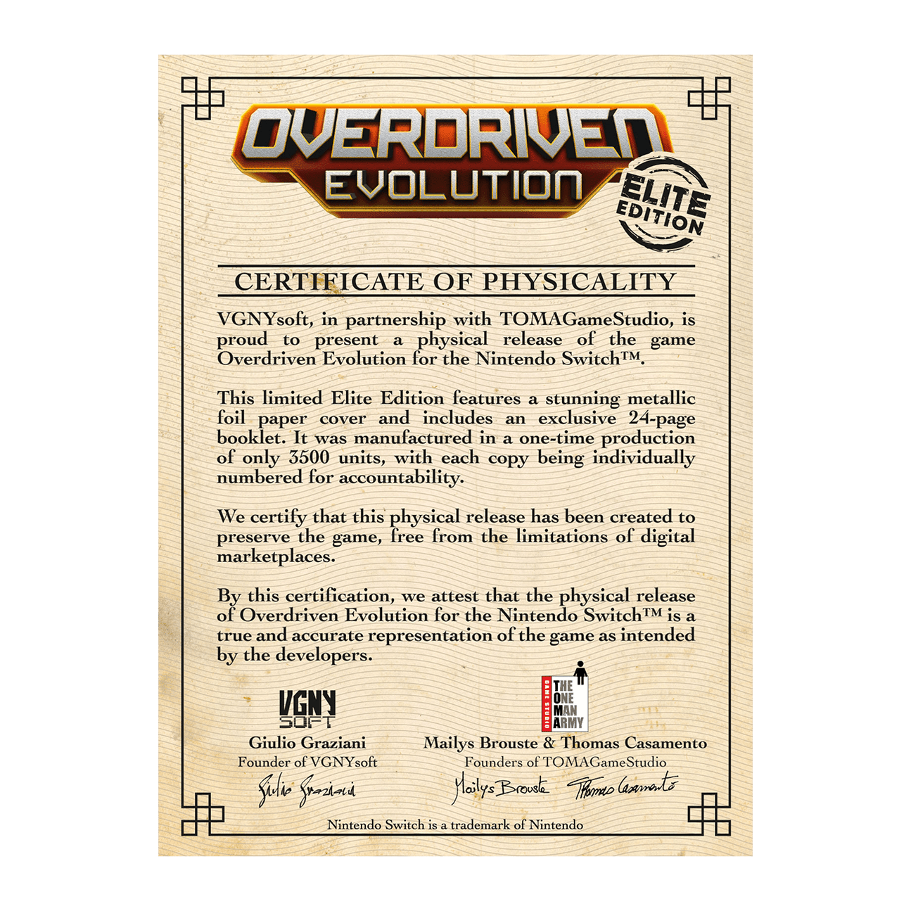 Overdriven Evolution [ELITE EDITION] - SWITCH [VGNY SOFT ...