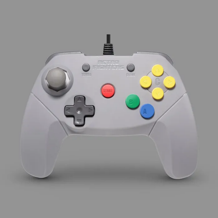 Retro Fighters Brawler64 Original v2 Controller (Grey) - N64 ...
