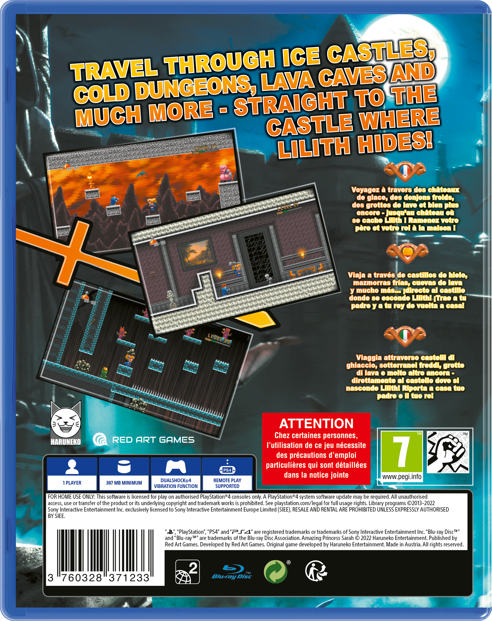 Amazing Princess Sarah - PlayStation 4 [Red Art Games] — VIDEOGAMESPLUS.CA