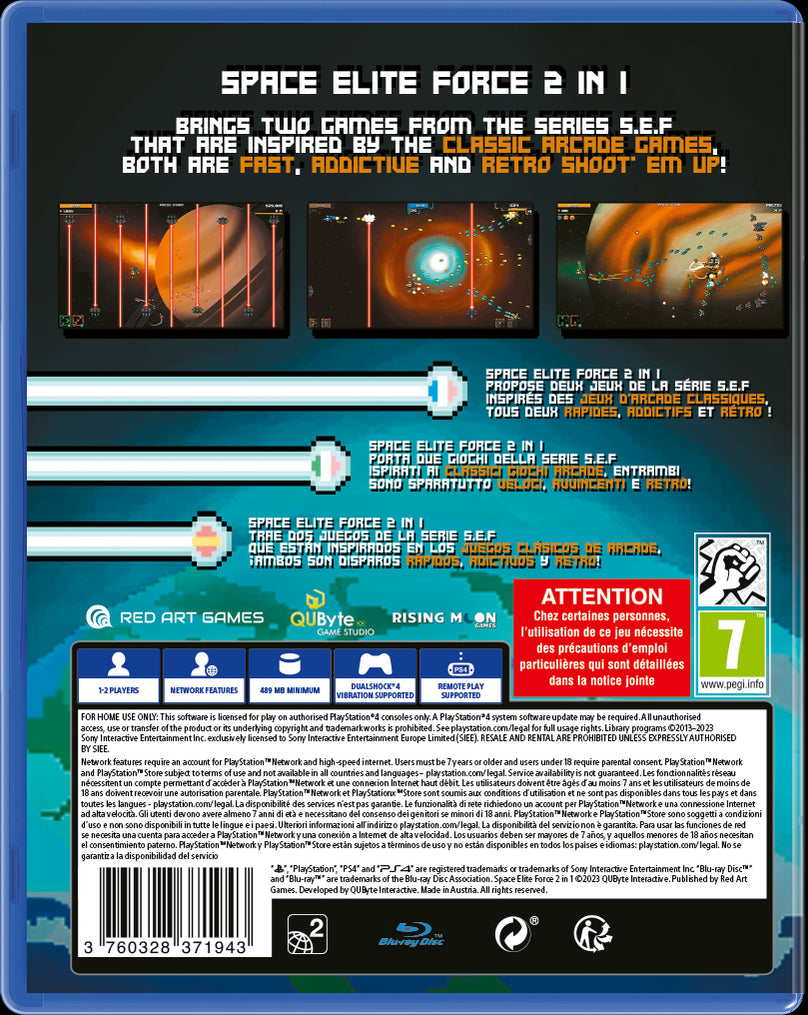 Space Elite Force 2 in 1 - PlayStation 4 [Red Art Games ...