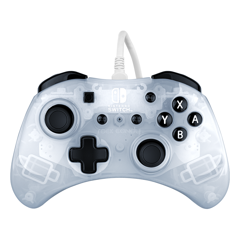 PDP ROCK CANDY WIRED CONTROLLER: FROST WHITE - SWITCH — VIDEOGAMESPLUS.CA
