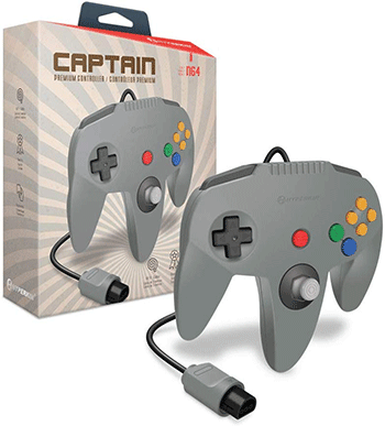 HYPERKIN "Captain" Premium Controller for N64 (Gray) — VIDEOGAMESPLUS.CA